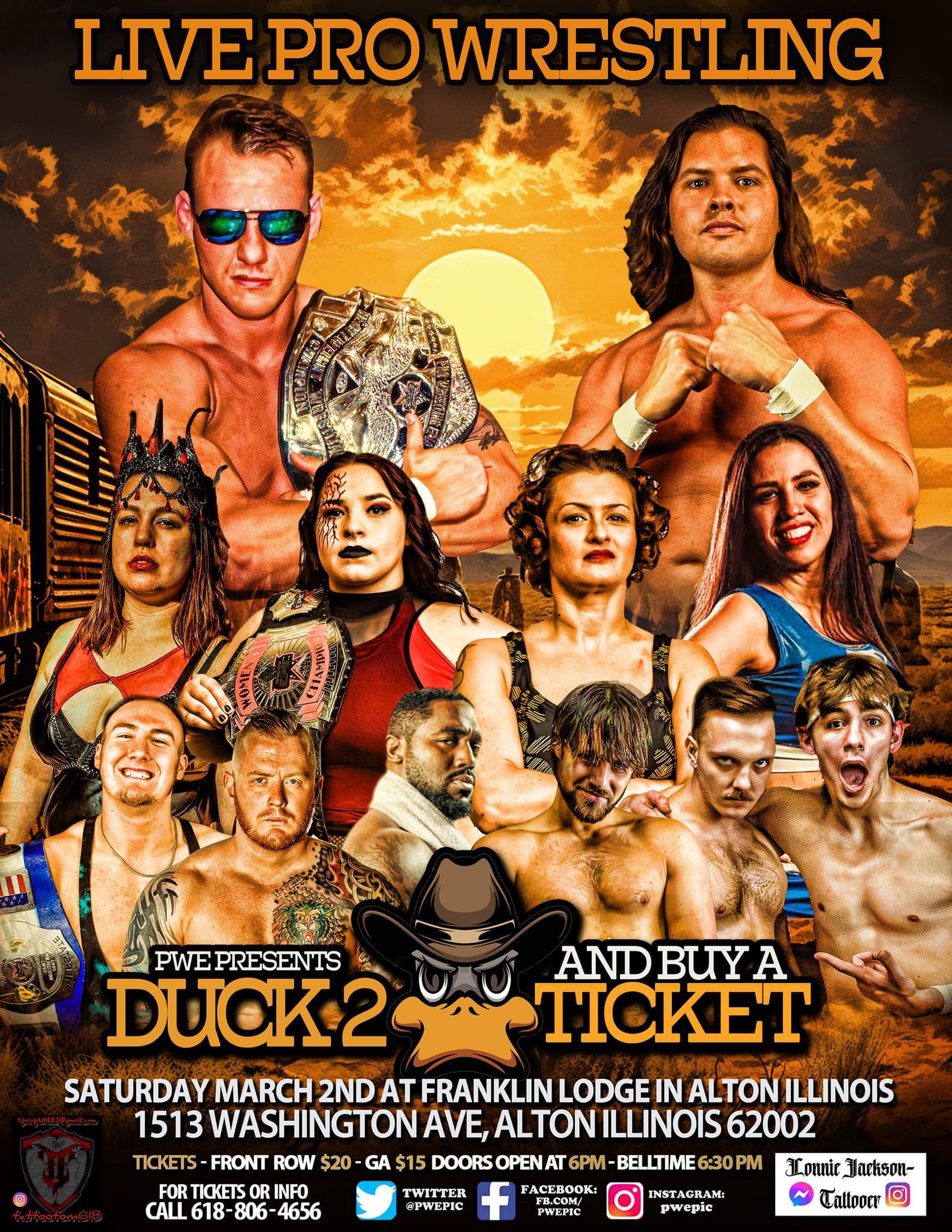 Over 10 wrestlers to clash at Alton, Illinois Pro Wrestling Epic event