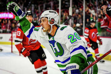 Photos: Hartford Whalers resurrected during Hurricanes' Whalers Night