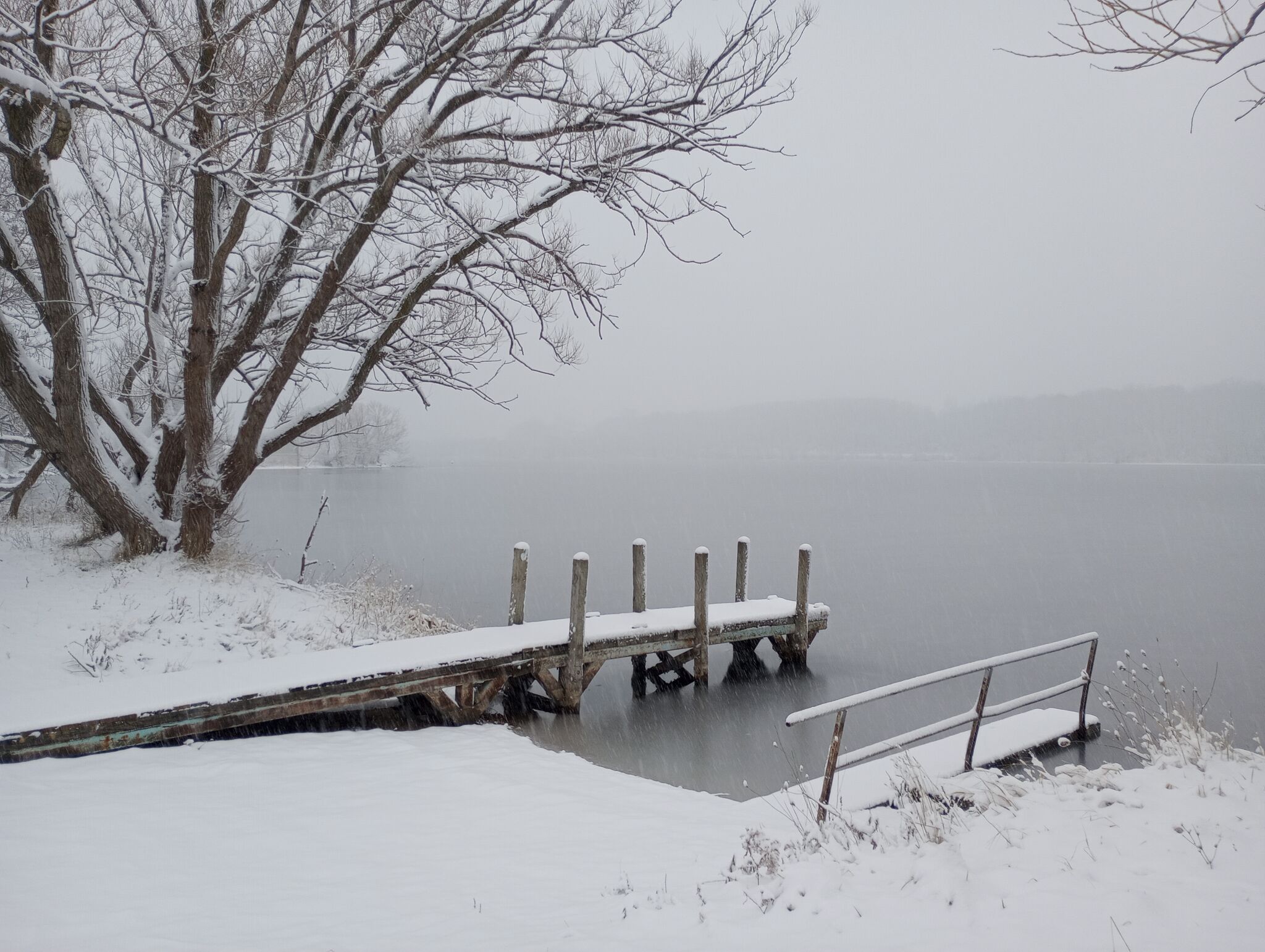 Manistee landscape covered in snow under winter weather advisory