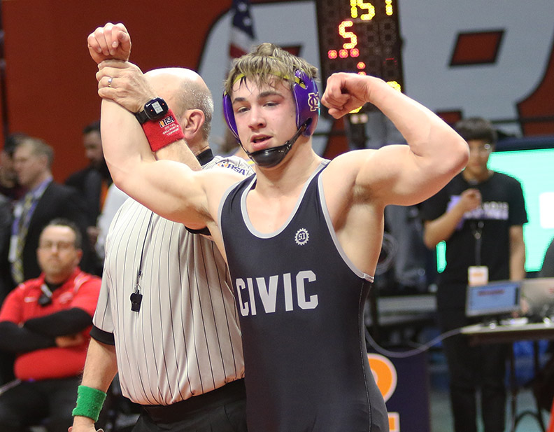 Wrestling state championship 'super cool' for CM's Griffin