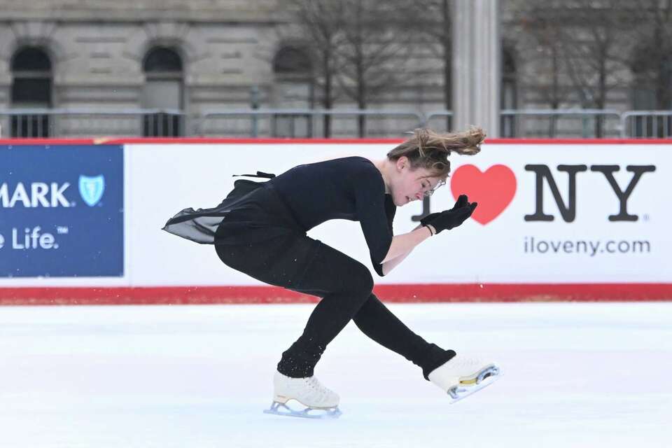 Photos: Figure skating champ Mariah Bell skates at Empire State Plaza