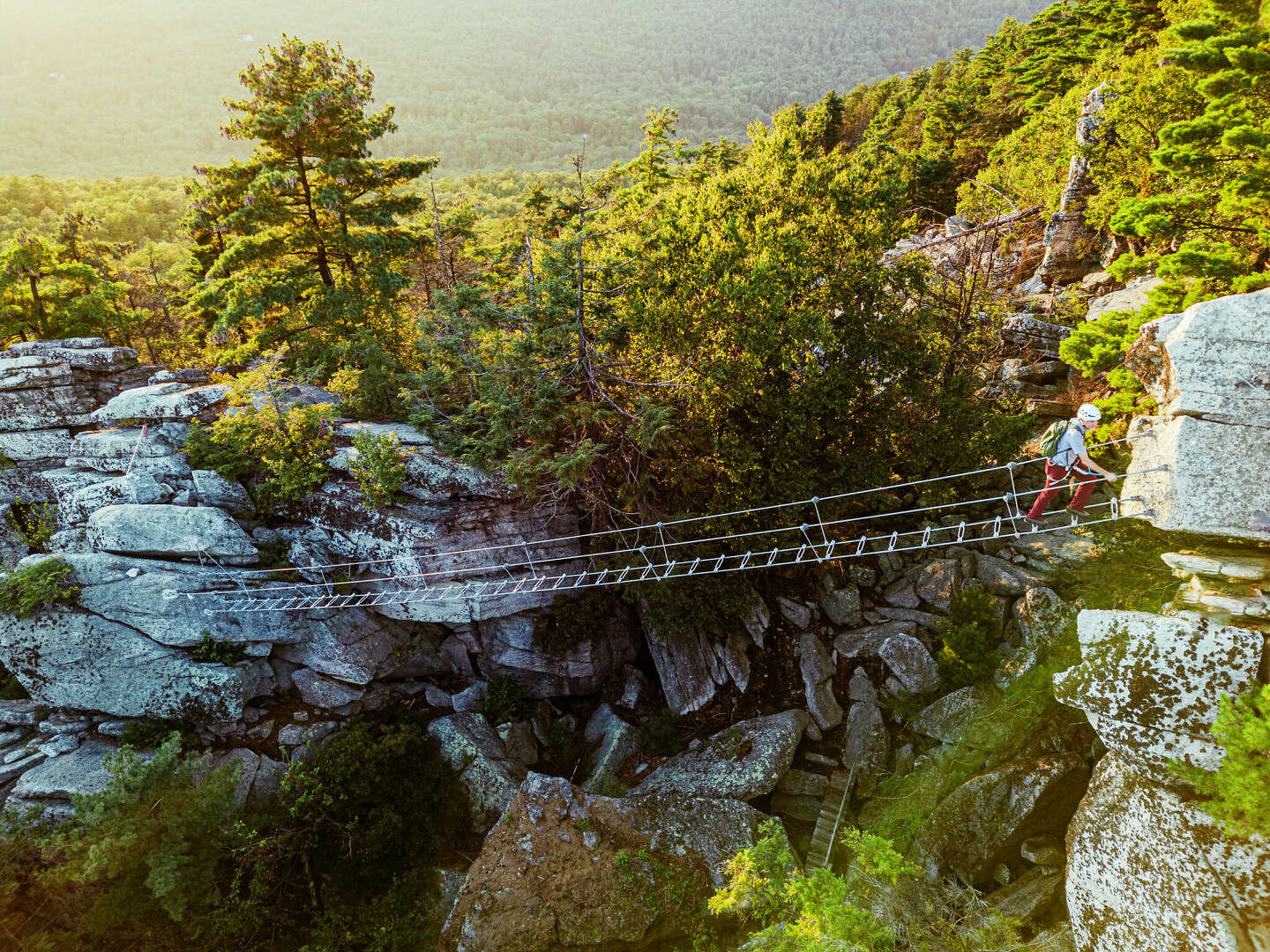 Trying Mohonk’s via ferrata, a new mountain climbing system