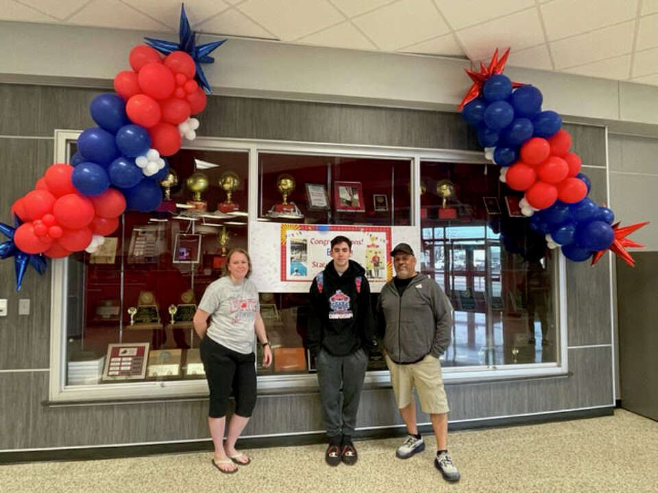 State diving champ Ethan Coronado celebrated by Stanton High School