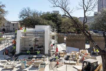 Construction at Alamo signals progress on anniversary of siege