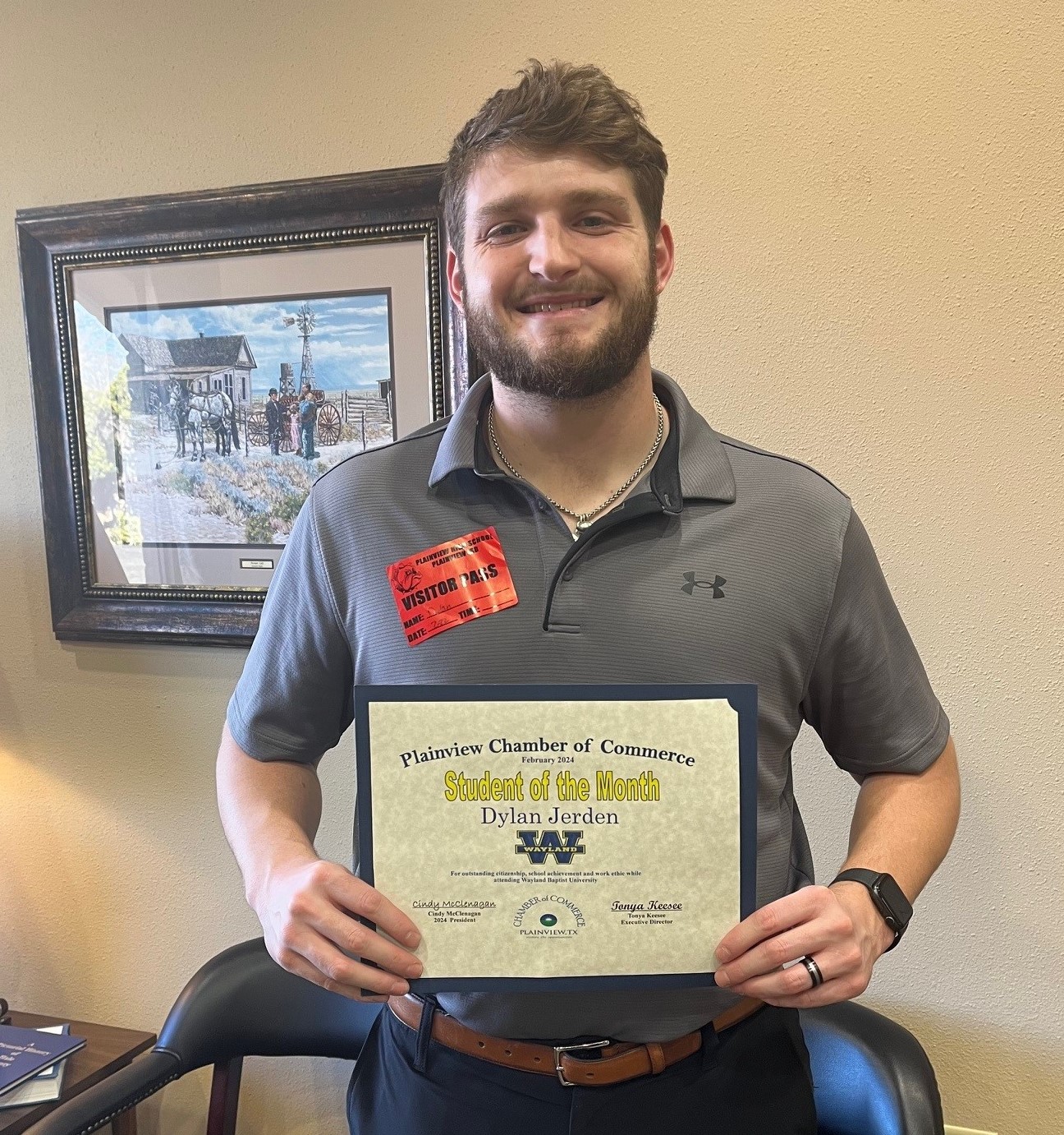 WBU senior, GLM Farms, Elks Lodge recognized by Plainview Chamber