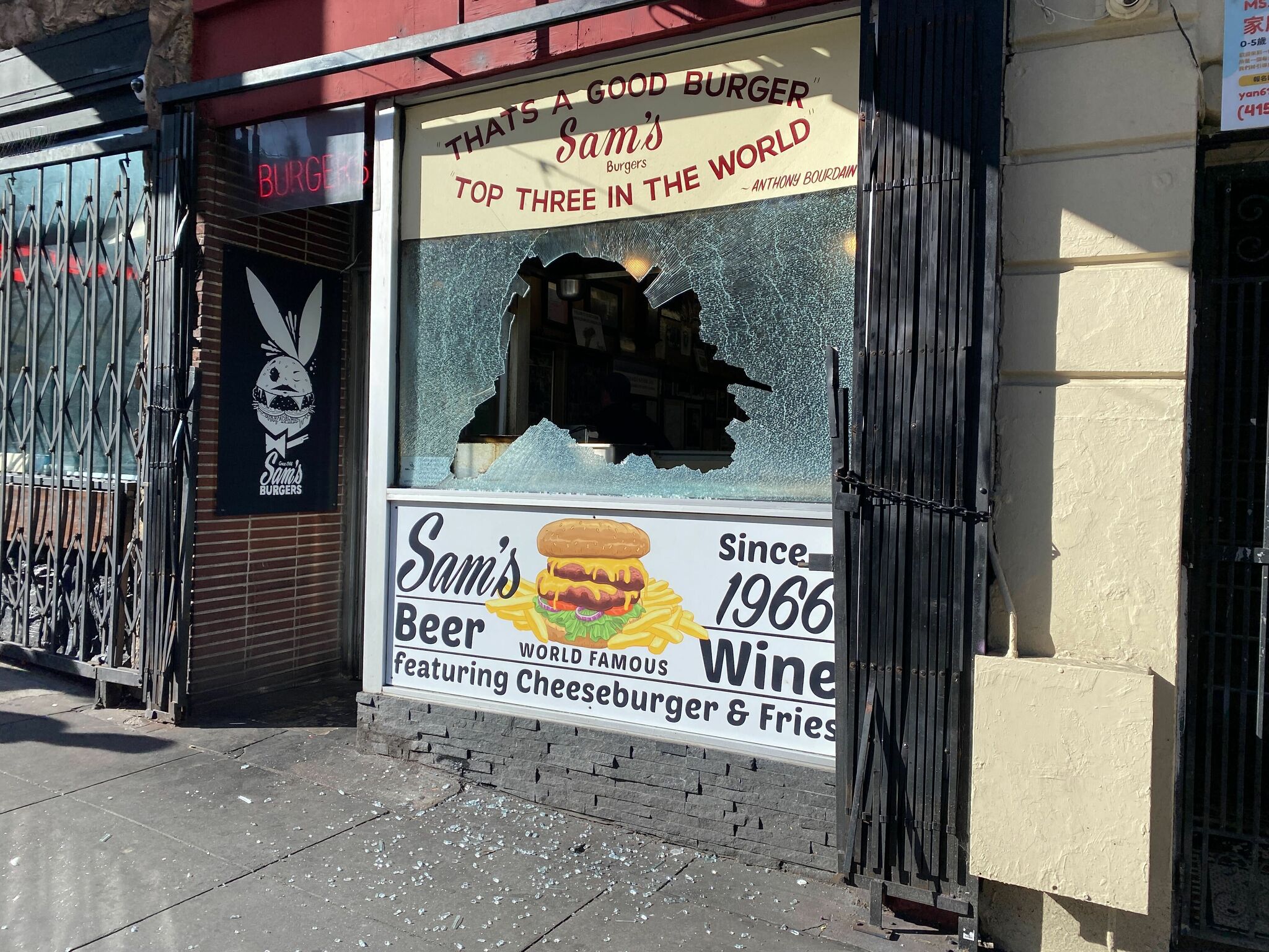 Popular S.F. burger joint vandalized, employees harassed