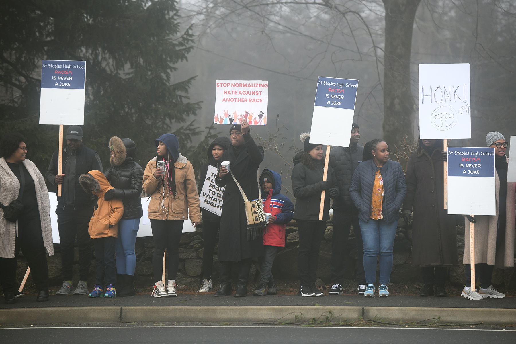 Westport protesters gather for change, call actions 'hate crime'