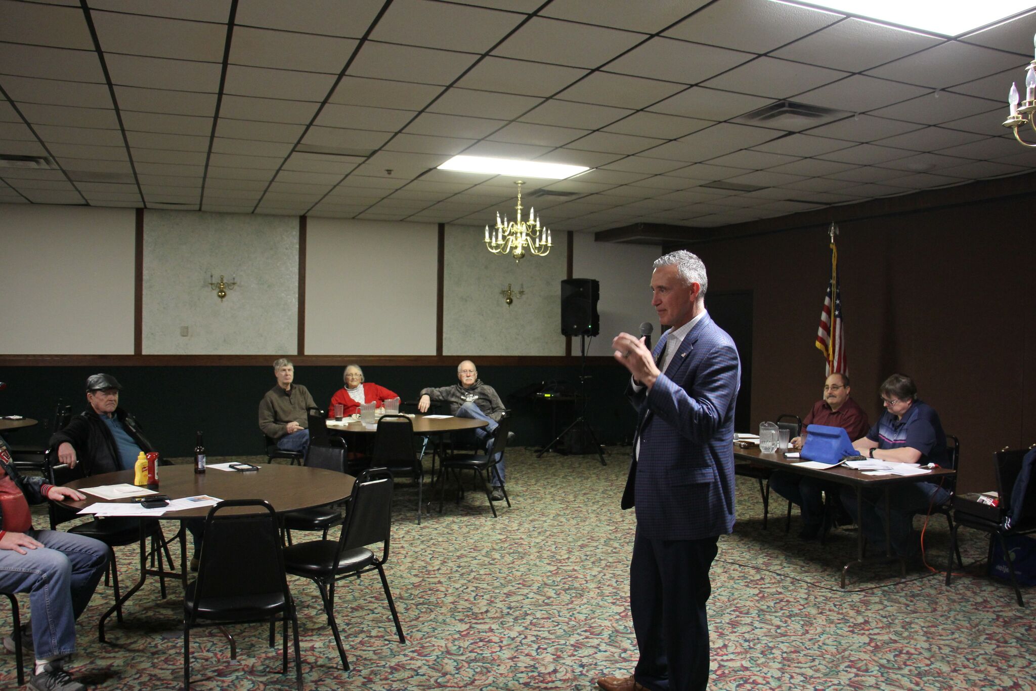 US Senate Candidate Michael Hoover speaks to Huron County