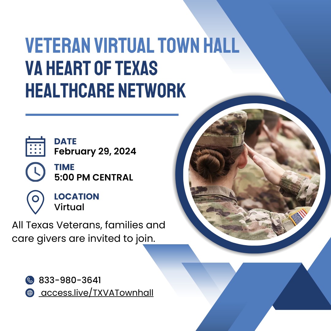 VA Heart of Texas Healthcare Network to hold virtual town hall