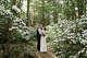 The bride wore hiking boots for Peoples Forest elopement in CT