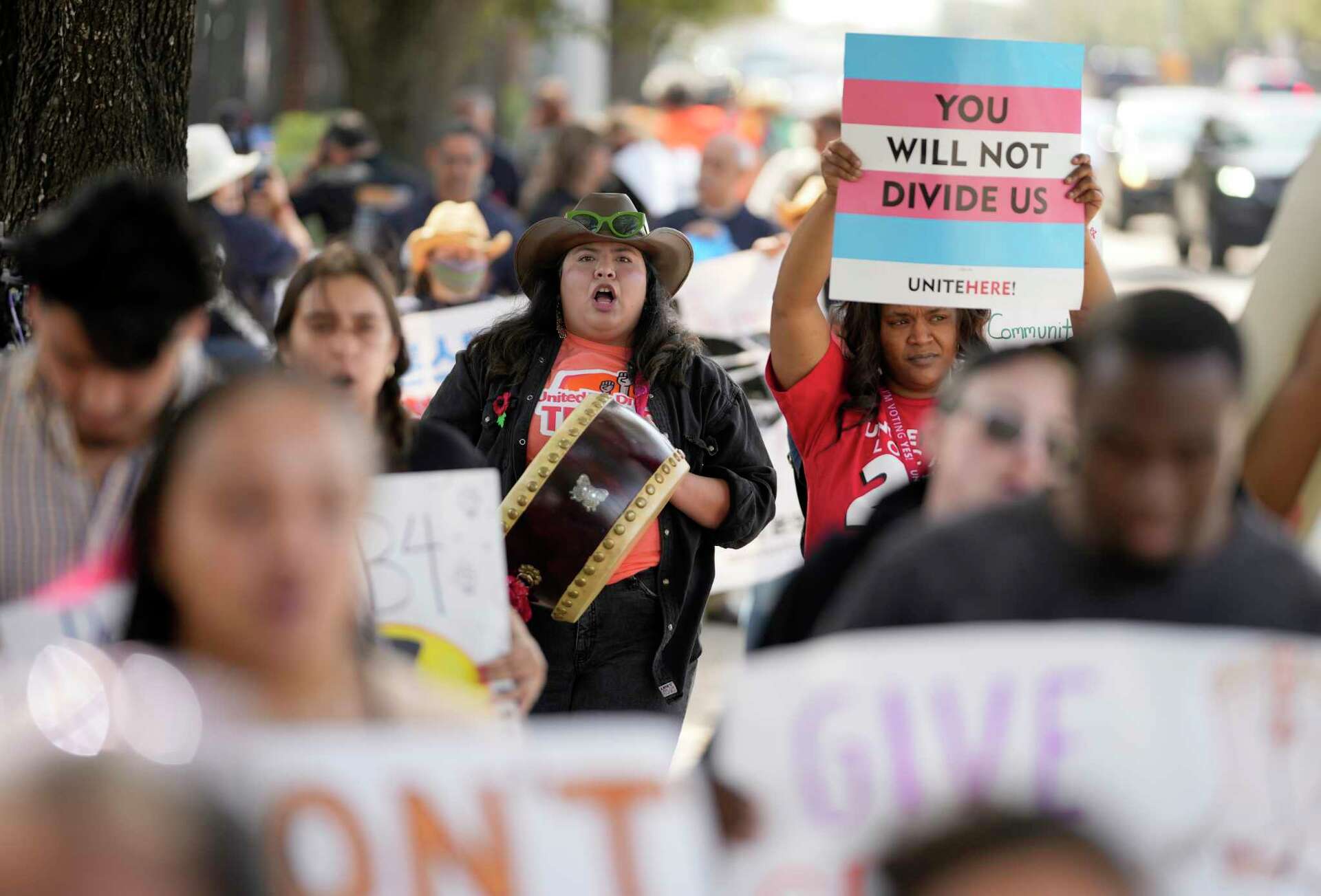 Houston rodeo protesters rally against new Texas immigration law