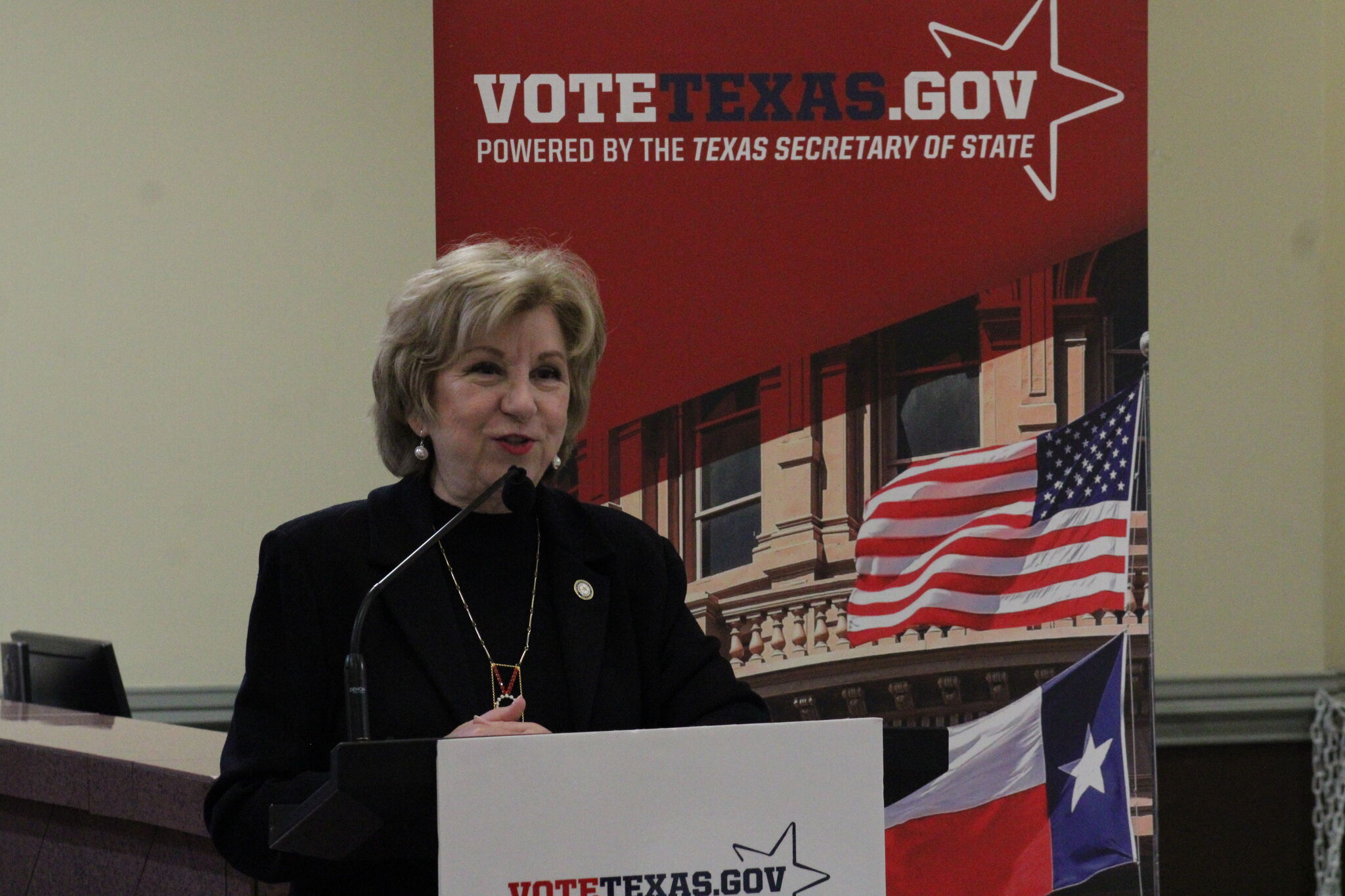 Texas Secretary of State stops in Laredo to urge residents to vote