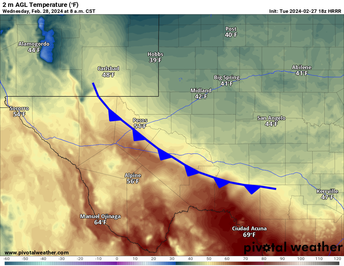 Next cold front to bring drastic 40 degree drop to West Texas