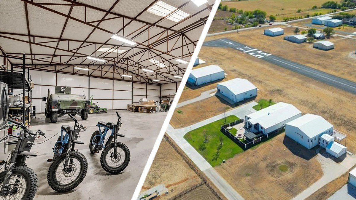 Texas Home With an Airplane Hangar Ready To Land a New Owner for $1.7M