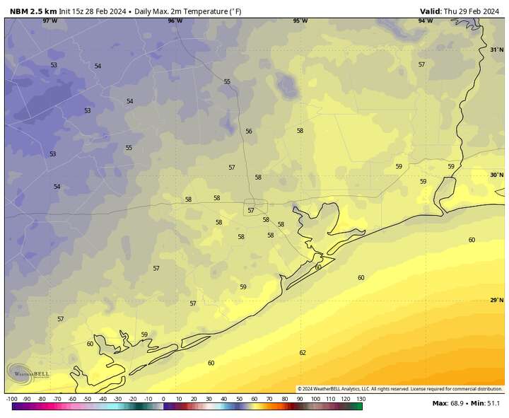 Houston temps stay below 60 Thursday. Is this winter's last gasp?