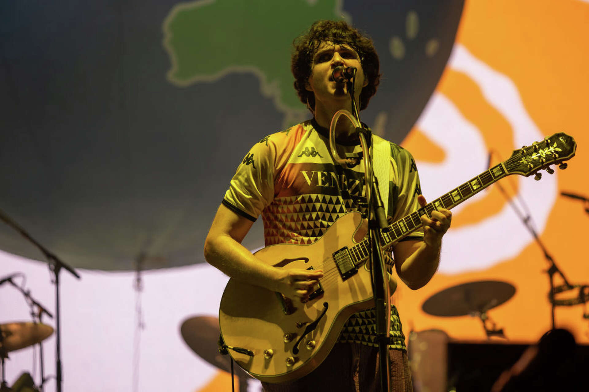 Vampire Weekend playing concert as eclipse passes over Austin