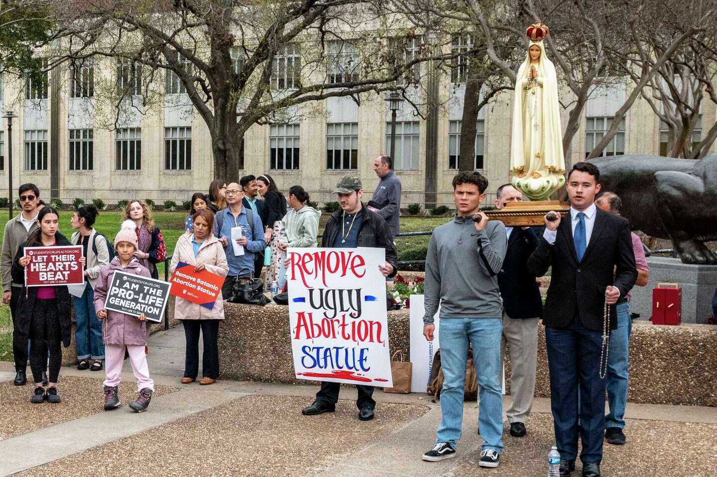 'Satanic' UH statue in center of controversy following protest
