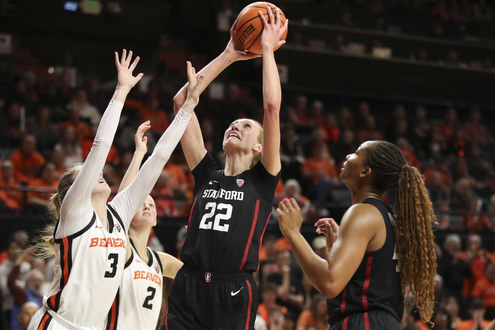 Women's roundup: Brink’s huge game helps Stanford lock up Pac-12 title