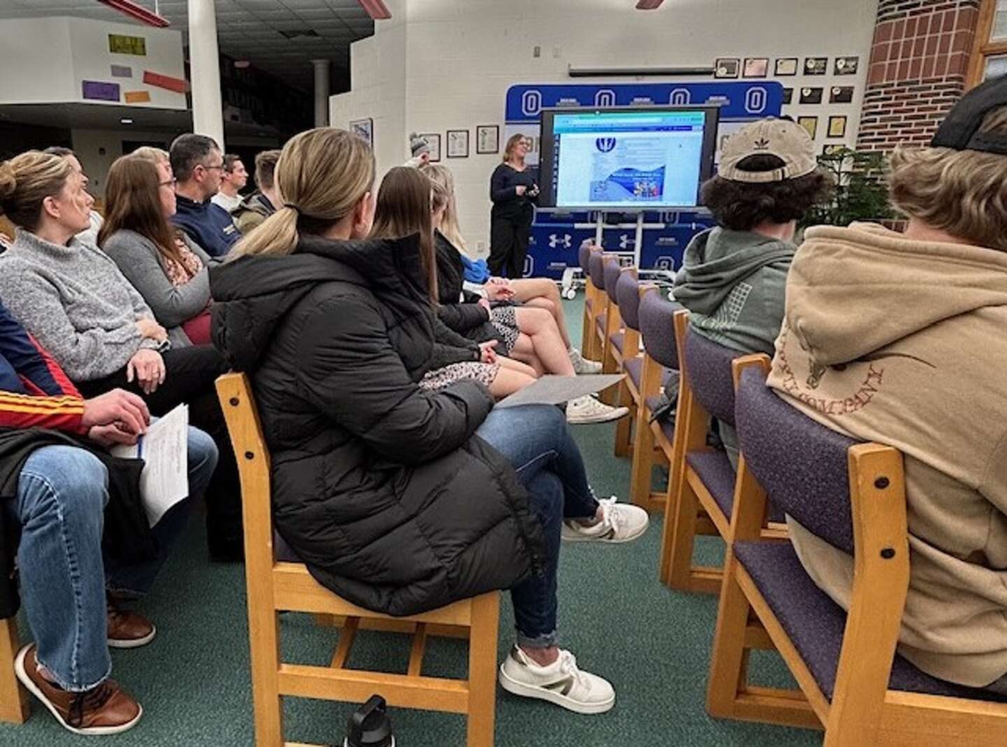 Onekama NHS students present at school board meeting