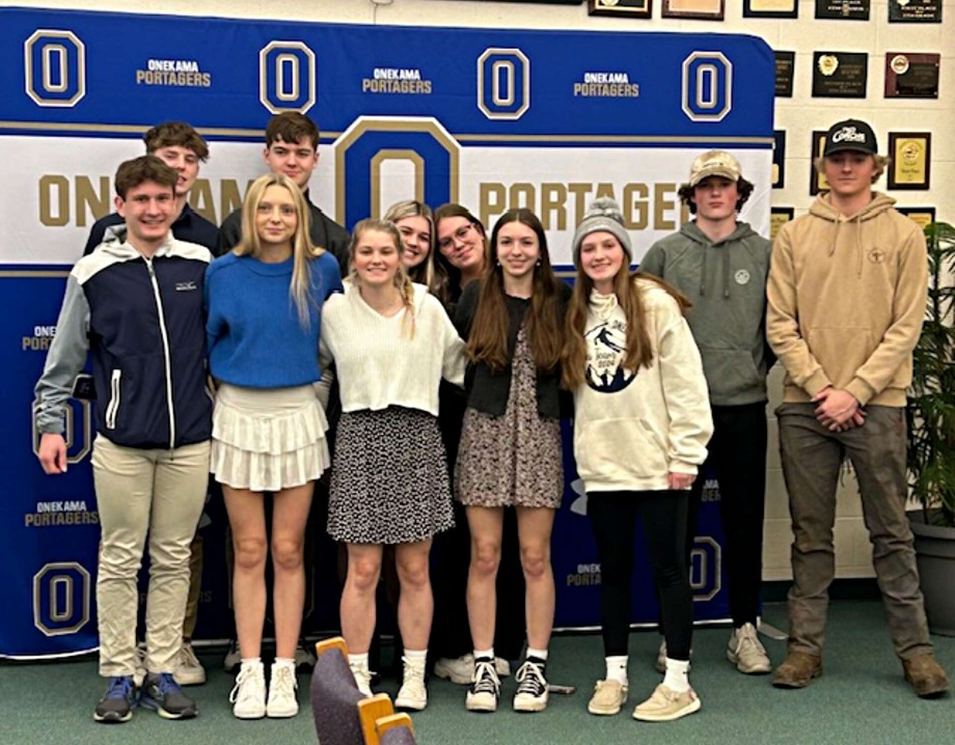 Onekama NHS students present at school board meeting