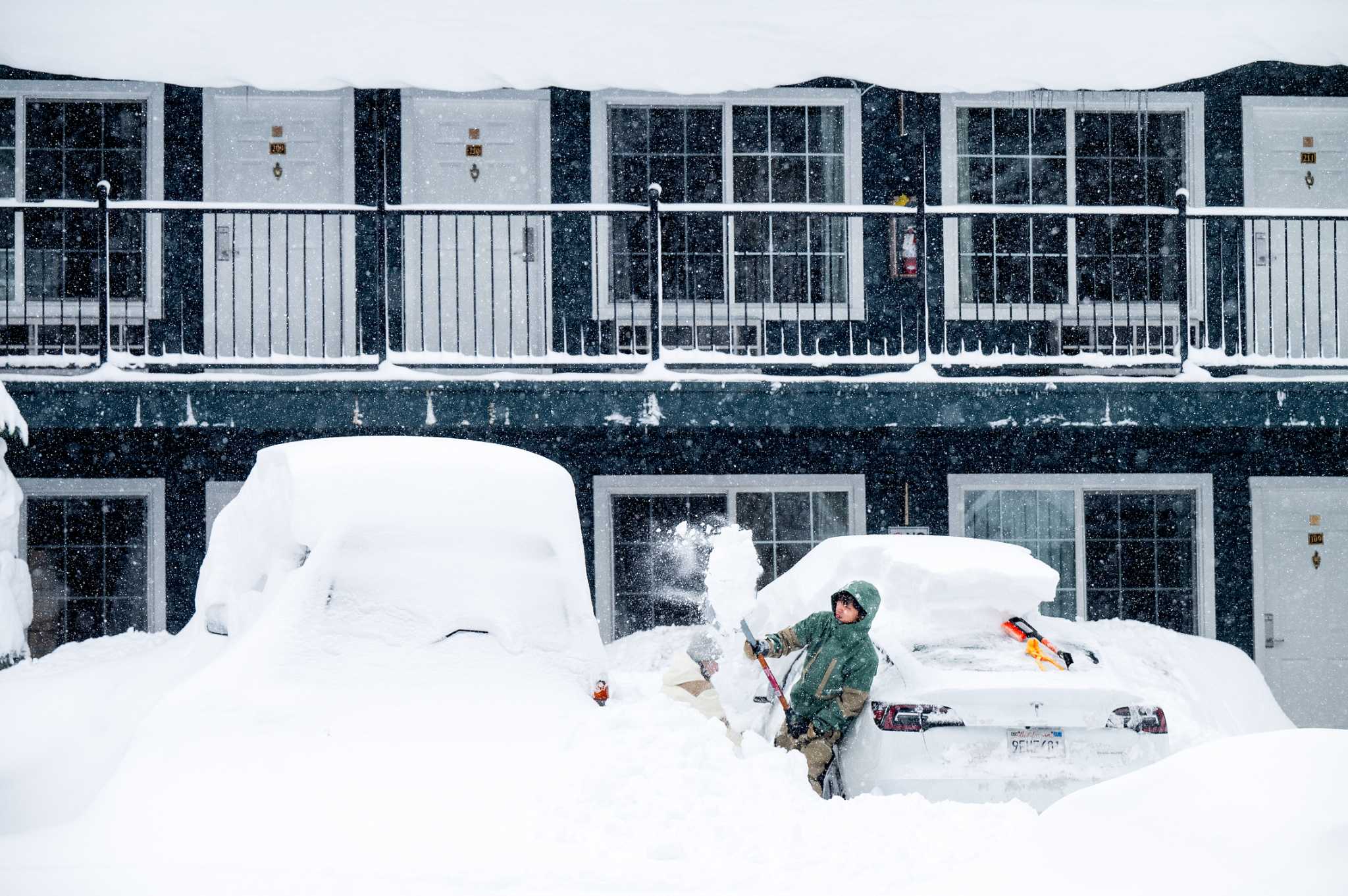 Photos show Tahoe-area homes, streets and cars under mounds of snow