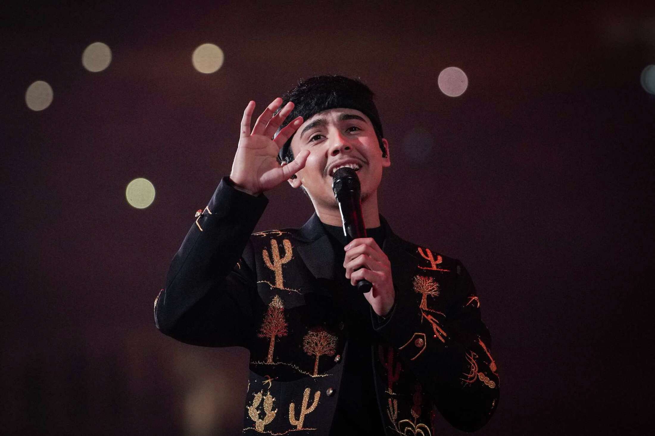 Ivan Cornejo's Houston Rodeo outfit created by designer Manuel Cuevas