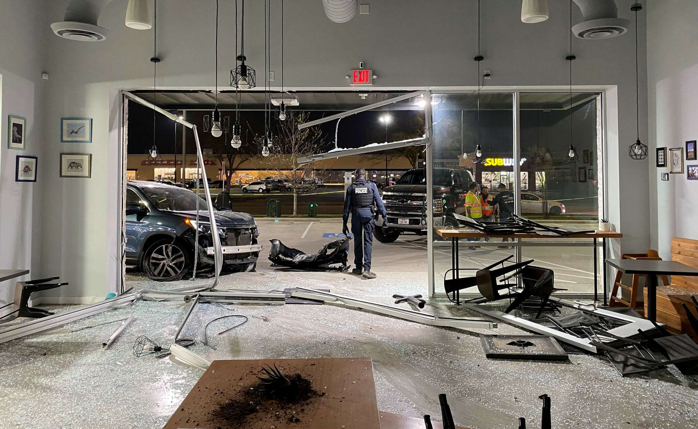 Driver crashes into Houston coffee shop just after closing