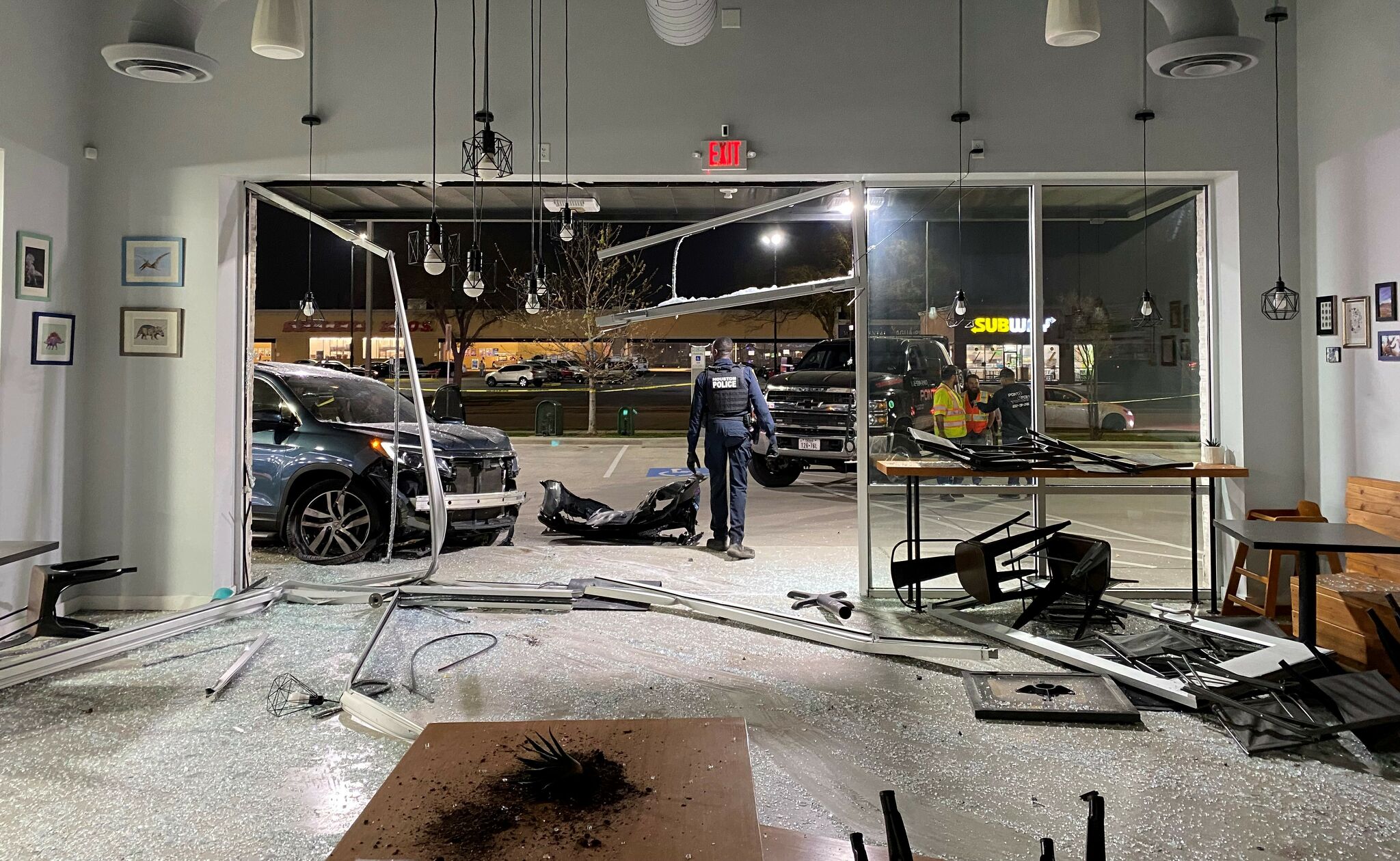 Driver crashes into Houston coffee shop just after closing