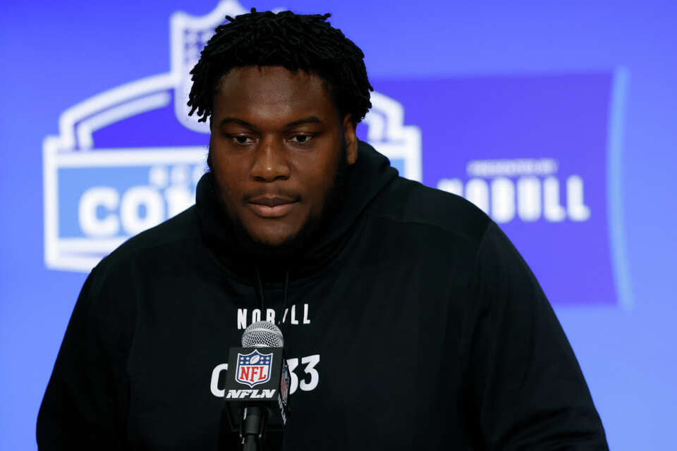 UConn football OL Christian Haynes considered likely to be drafted.