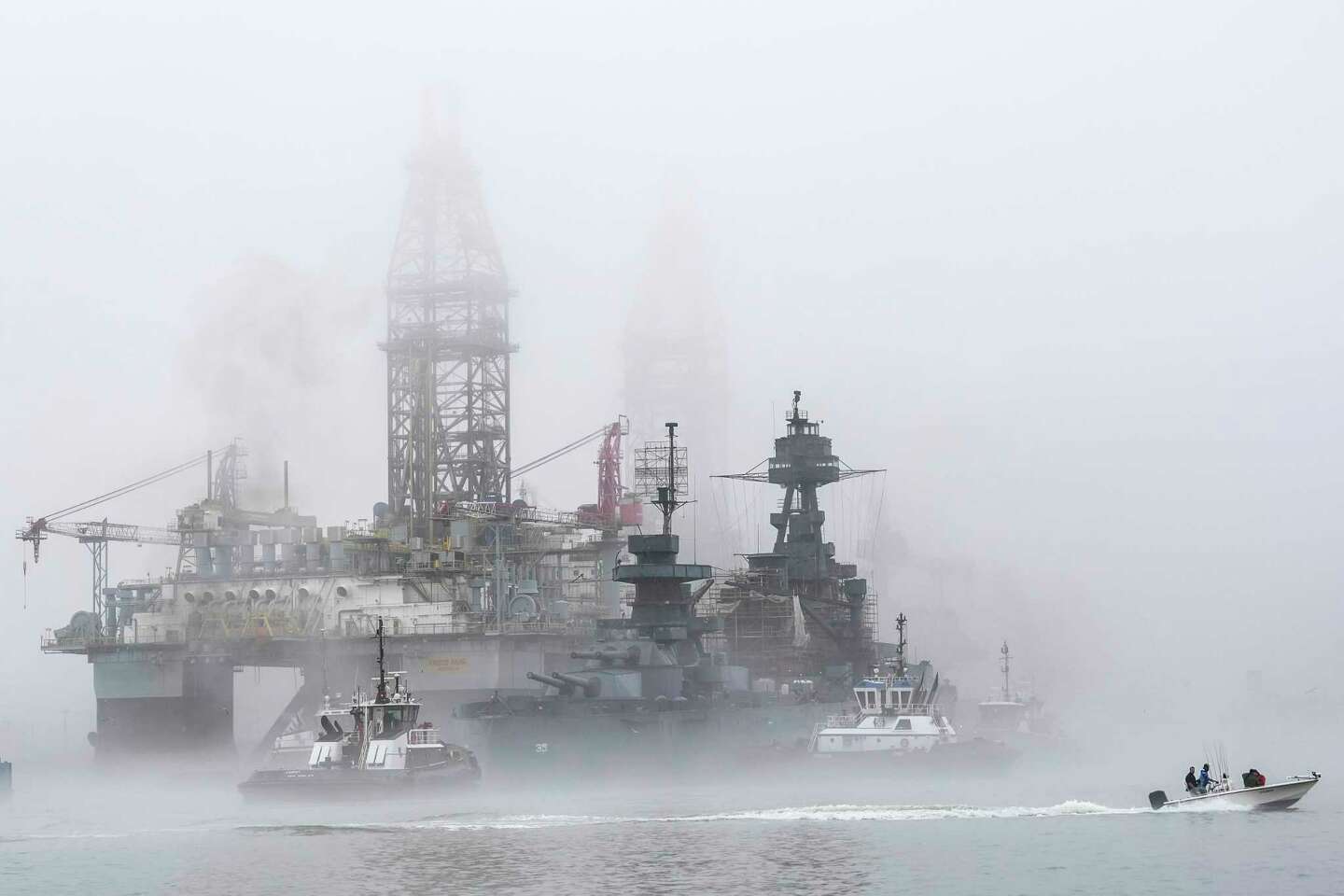 Battleship Texas Makes Short Journey To New Berth