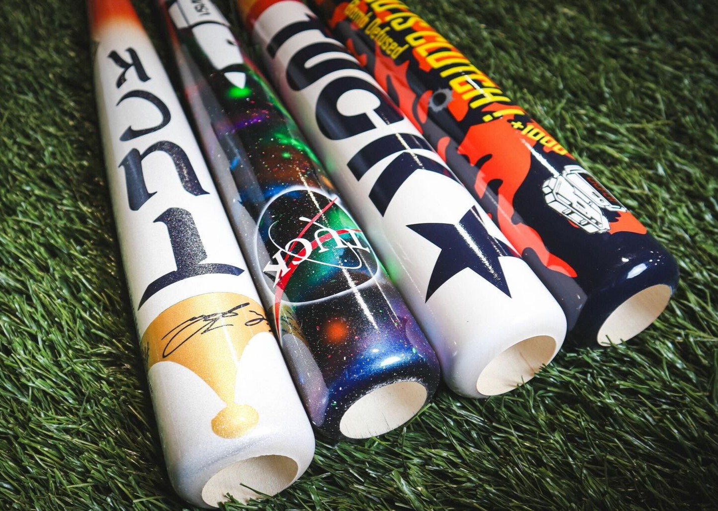 A look at Kyle Tucker's custom-made baseball bat collection