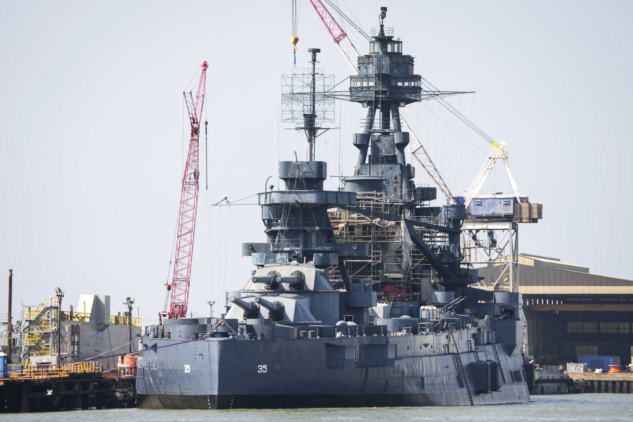 Battleship Texas Makes Short Journey To New Berth