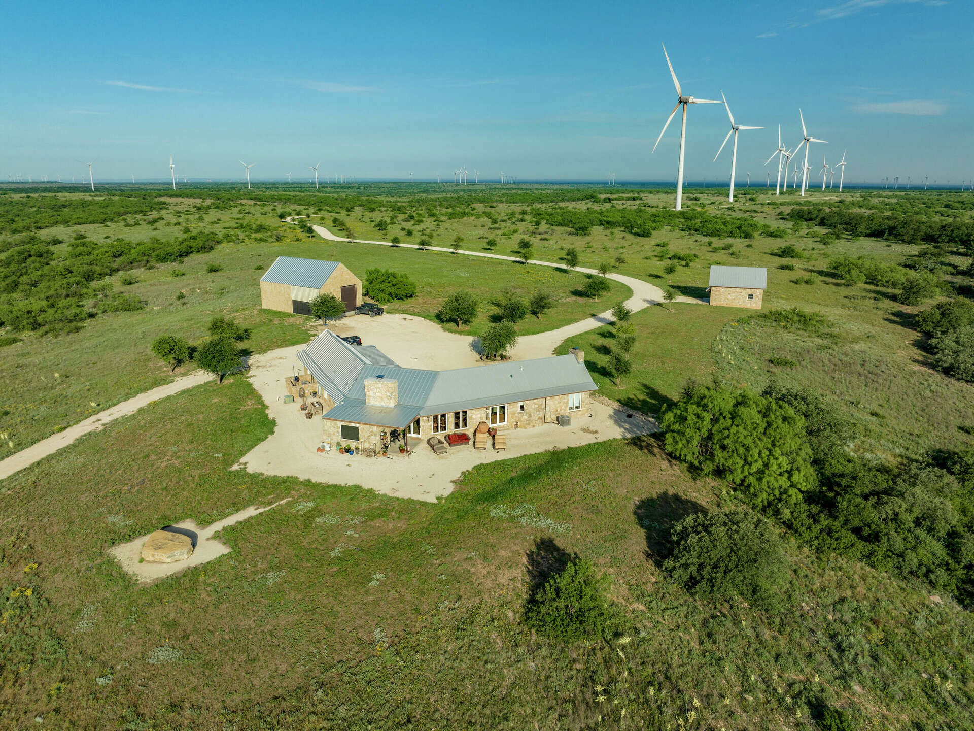 Massive Texas ranch with 54 wind turbines lists for $39M