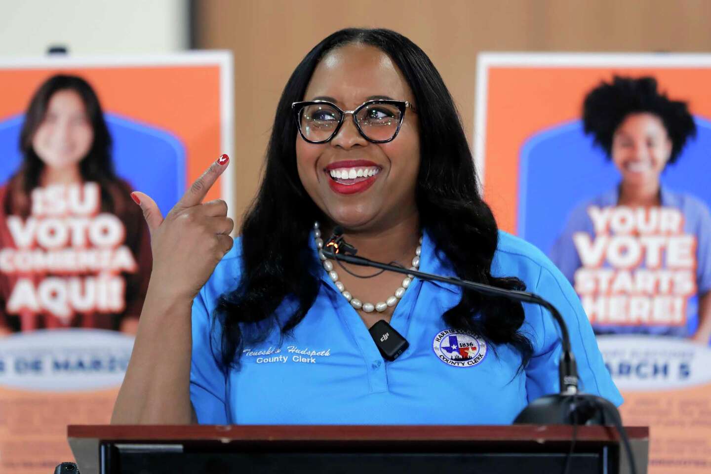 Who is Teneshia Hudspeth, in charge of Harris County elections