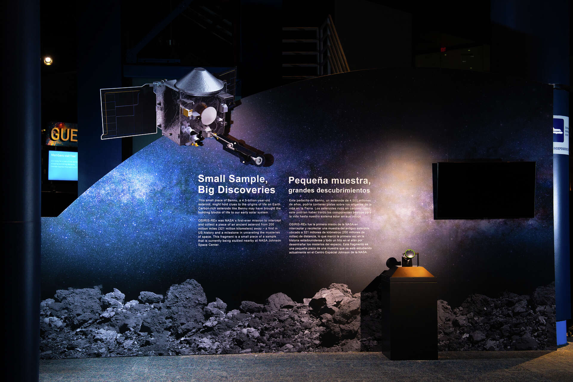 NASA's first asteroid sample now on display in Houston