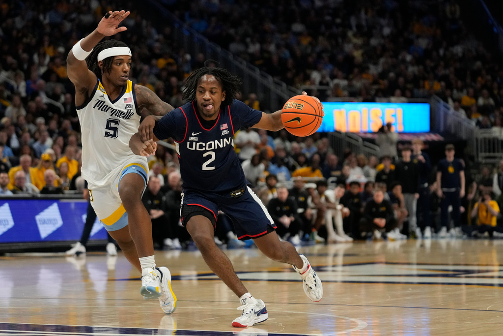 UConn men's basketball's Tristen Newton, Cam Spencer feted by Big East