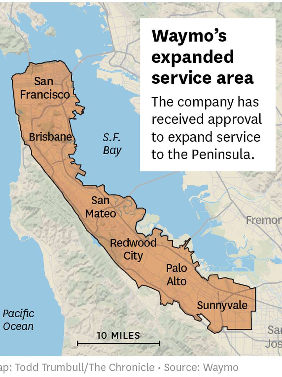 Waymo to test its driverless robotaxis in these 7 Bay Area cities