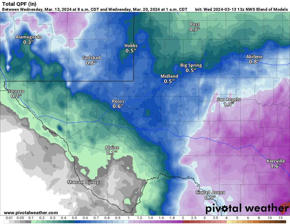 Multiple rounds of rain aim for West Texas. How much will fall?