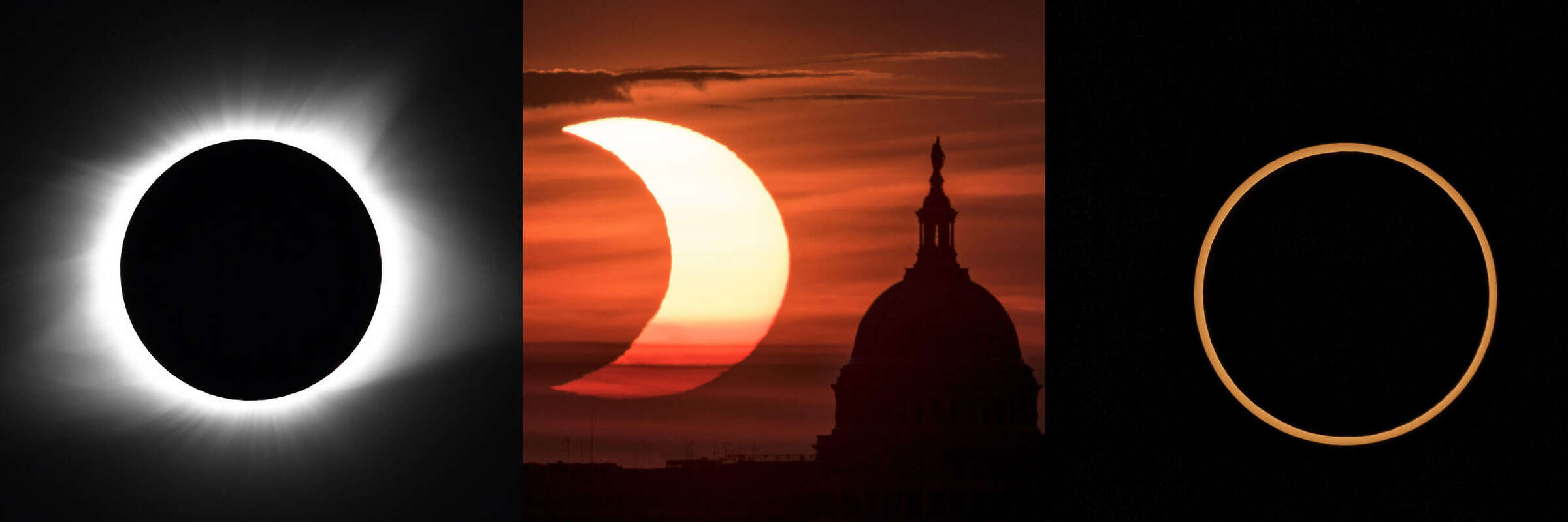 What is the difference between a total and partial eclipse?
