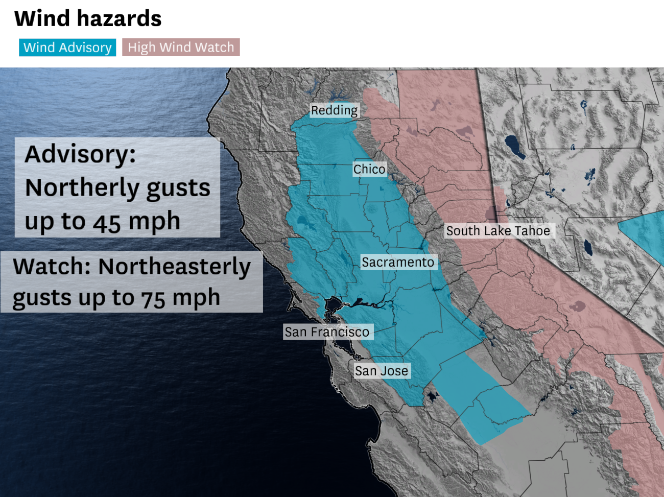 Wind advisory issued for parts of Bay Area, strong gusts expected