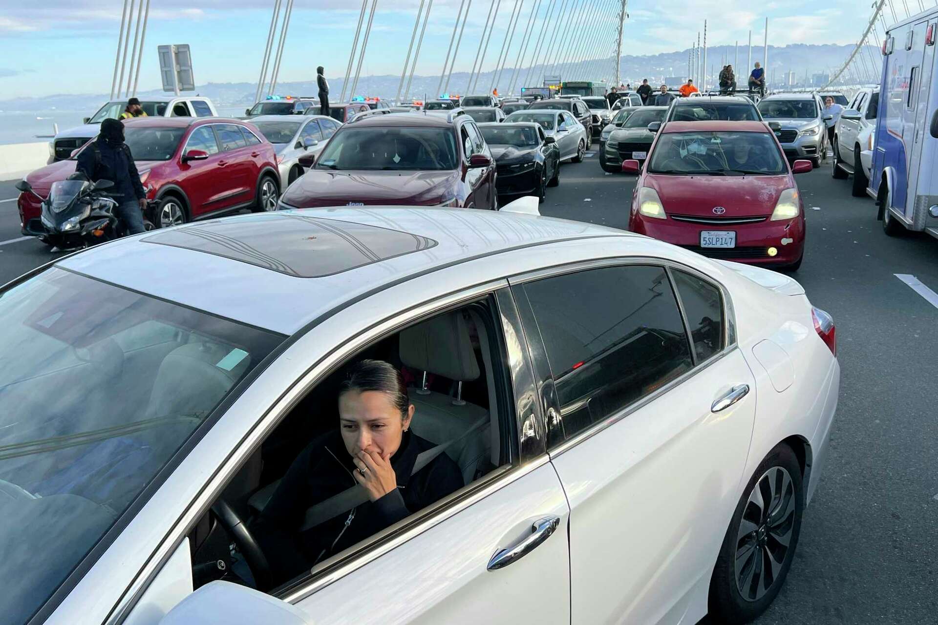 Motorist stuck on Bay Bridge during protest describes medical ordeal