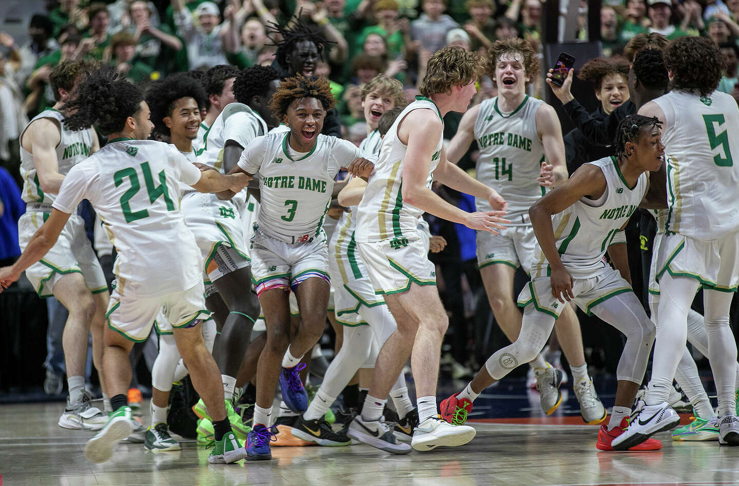 Notre Dame-West Haven basketball claims CIAC Division I championship.