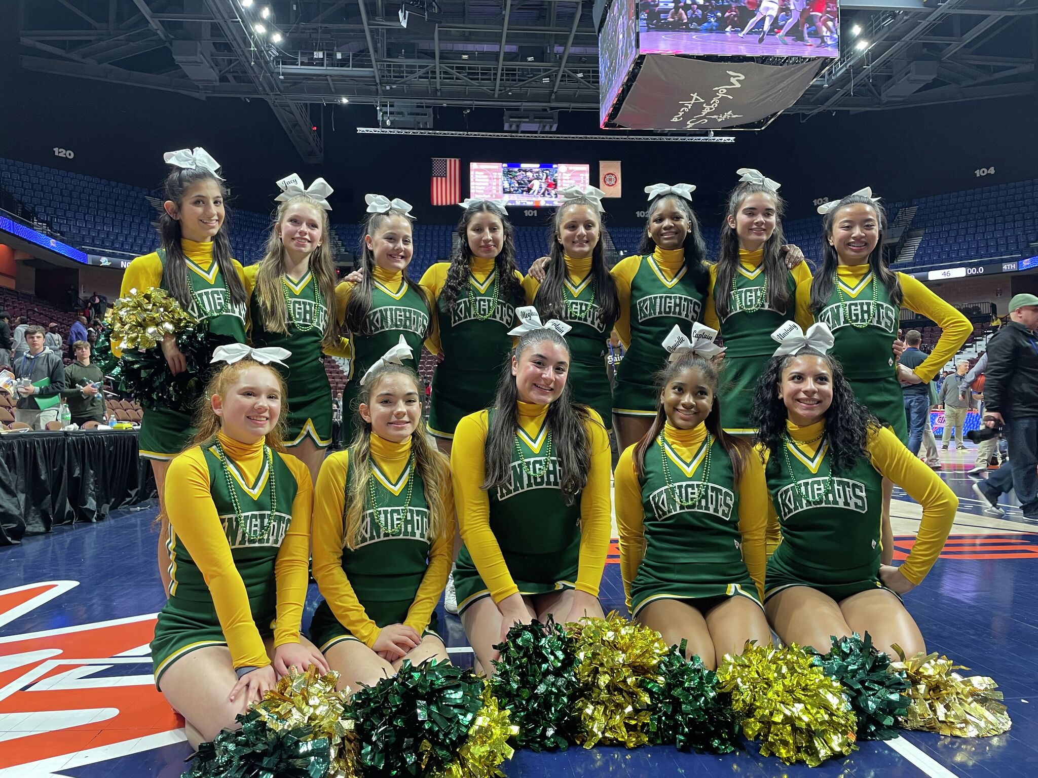 Sacred Heart Academy, Notre Dame boosted by same cheerleading squad