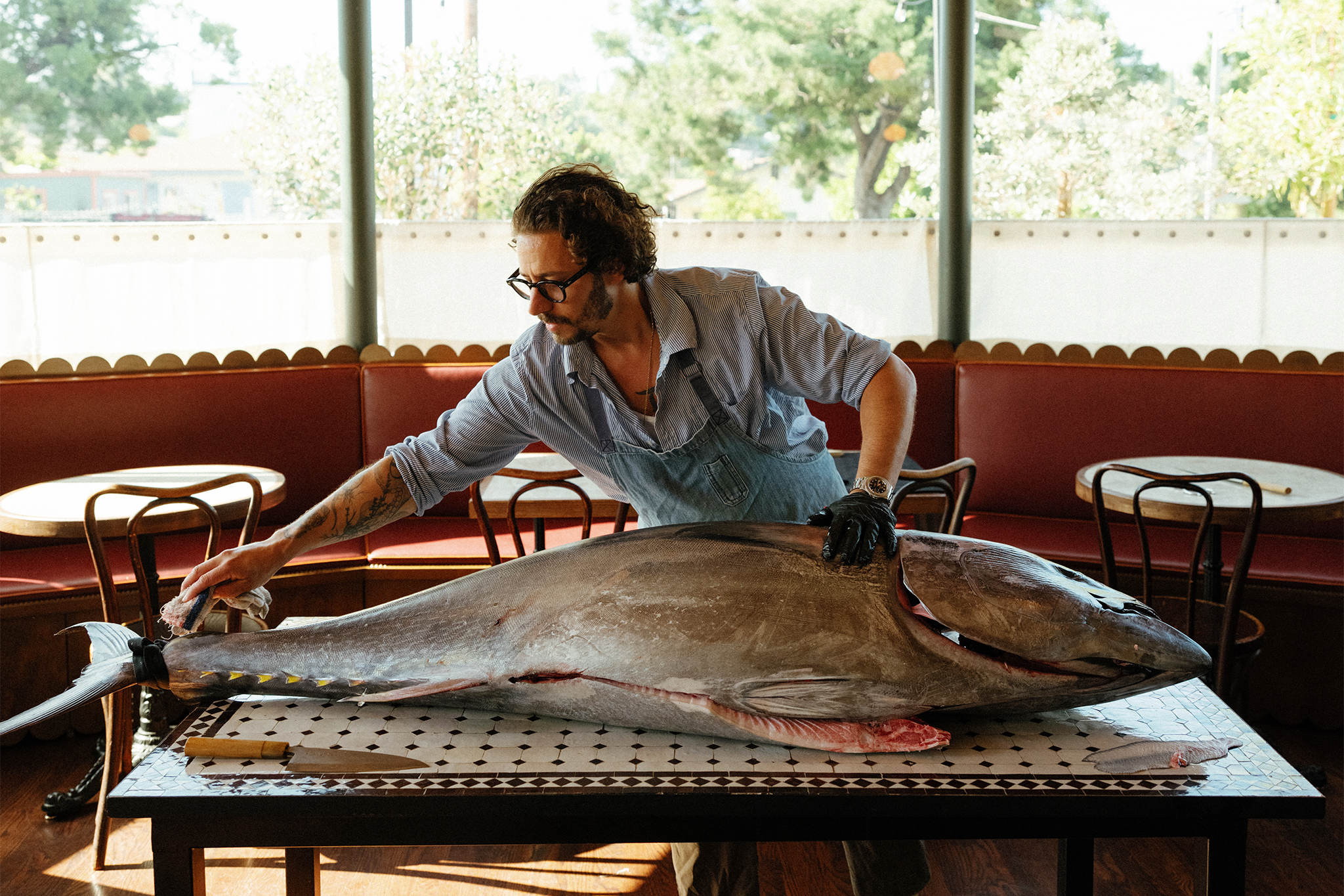 This man turns massive fish into dinner at LA's hottest restaurant