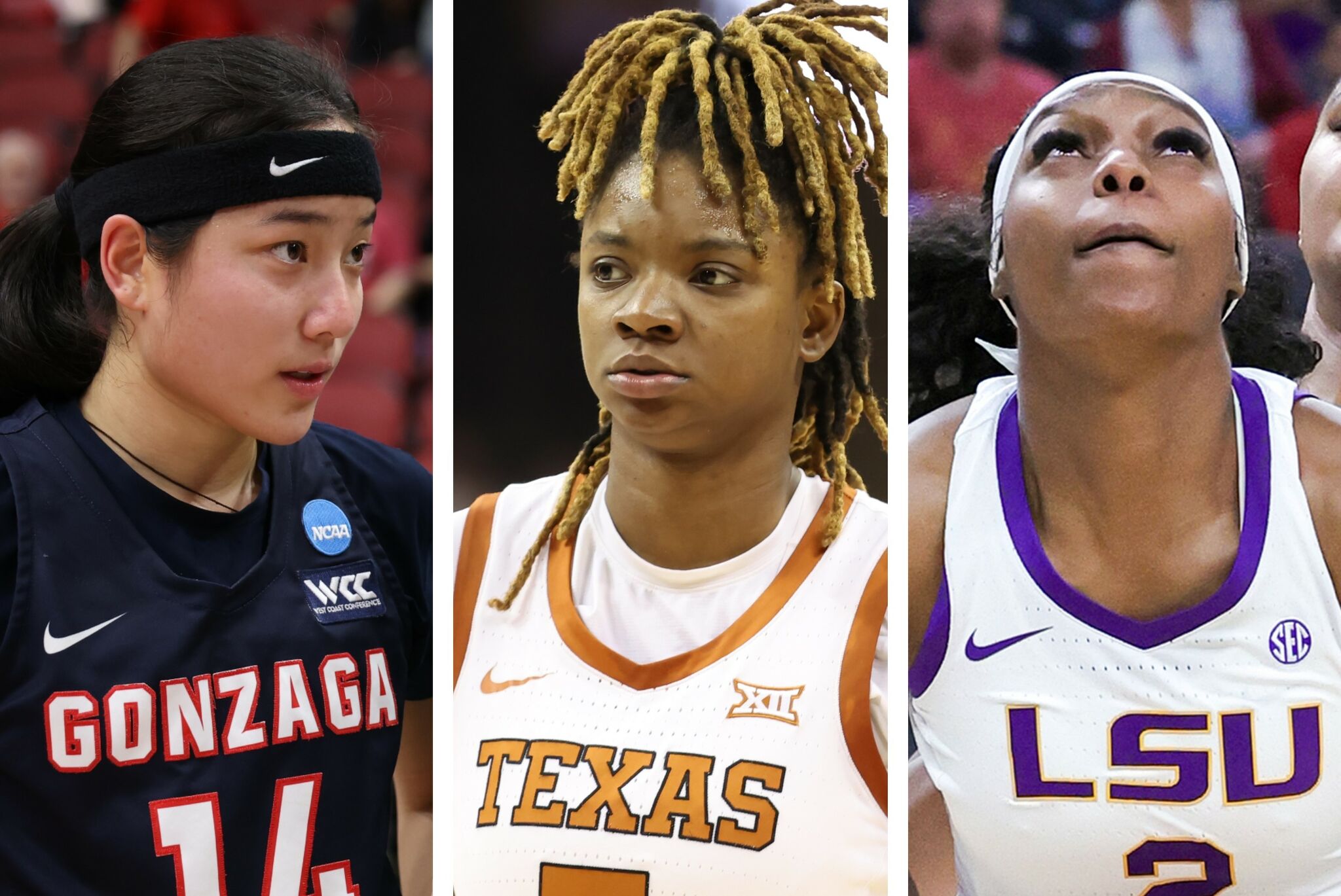 Which players in women's March Madness are from Houston high schools?