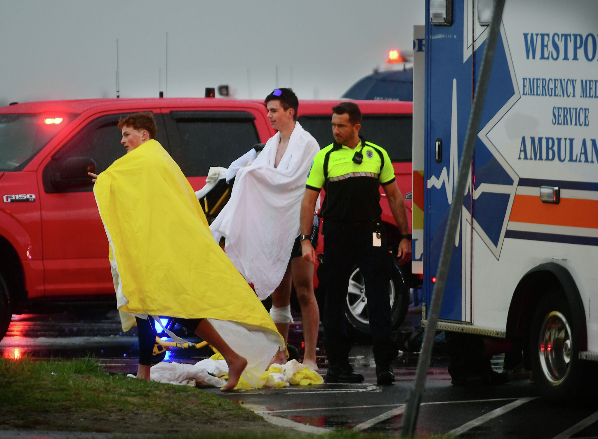 More than a dozen people rescued in rowing mishap in Westport