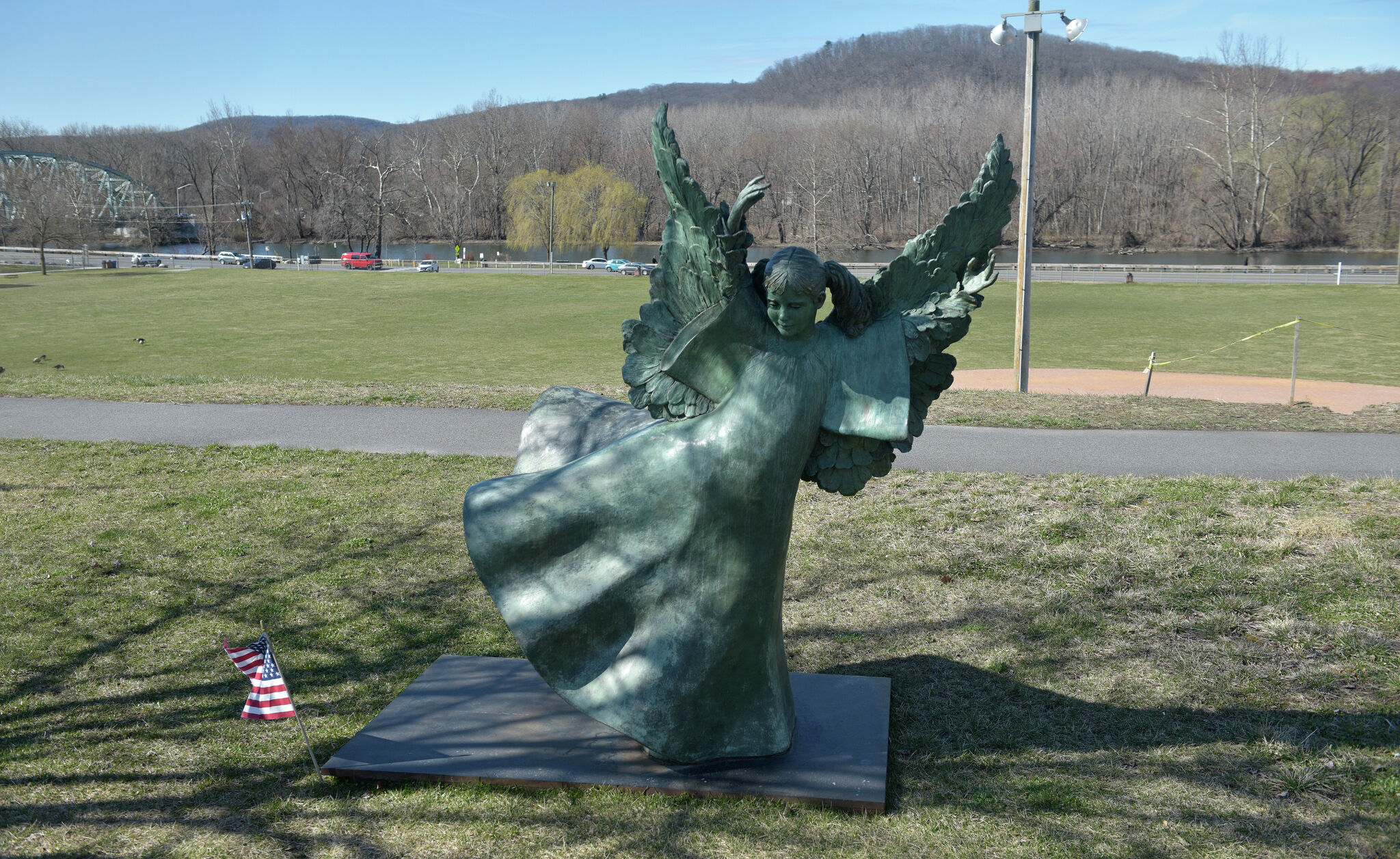 New Milford's new Freedom Angel sculpture celebrates America