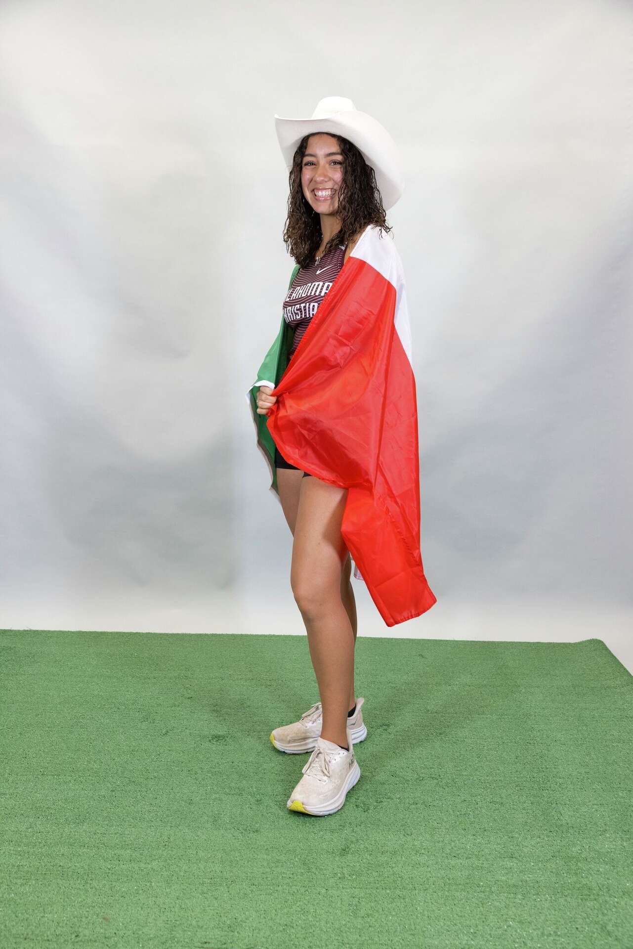 Harmony's Itzel Flores has gotten comfortable with running in college