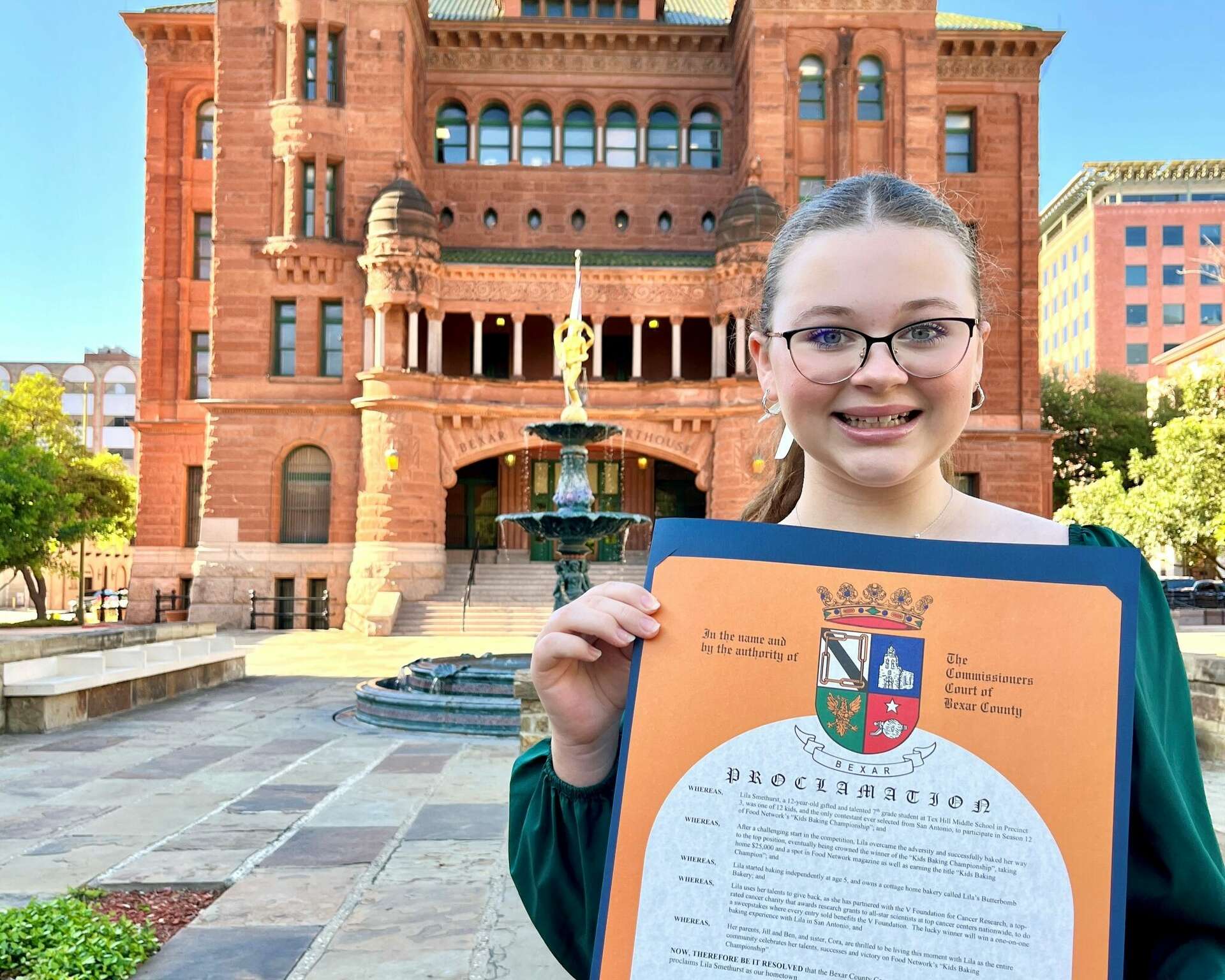 Bexar commissioners honor ‘Kids Baking Championship’ winner