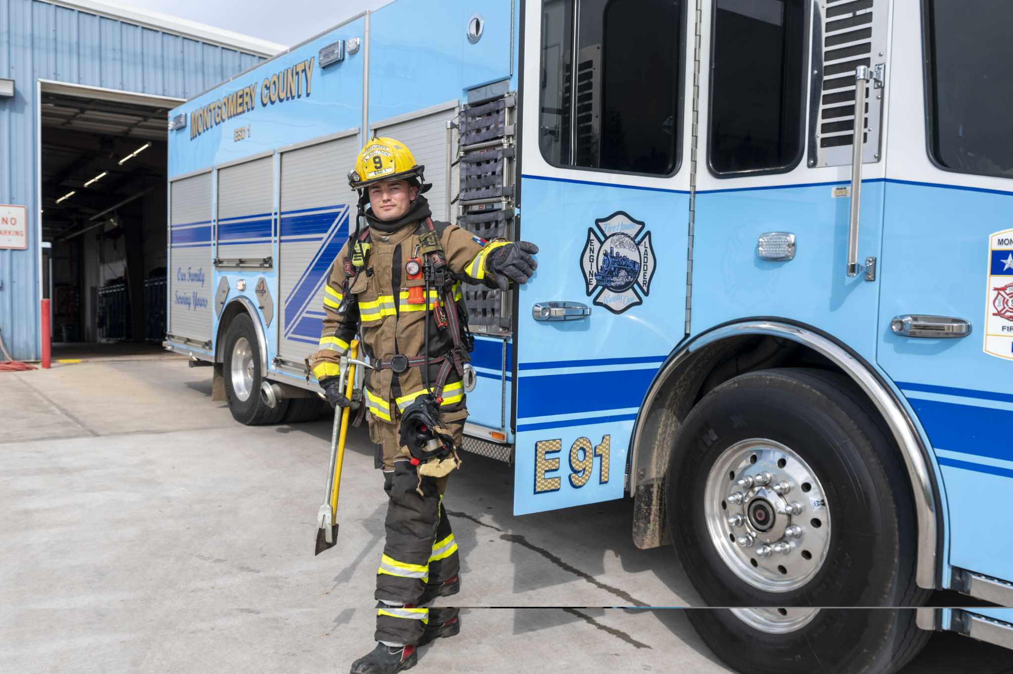 This fire department is among the few in Texas with blue trucks.